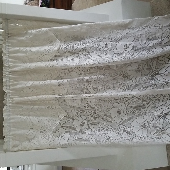 Source Unknown | Accents | Lacey Floral Curtain Panel 56 By 6 | Poshmark